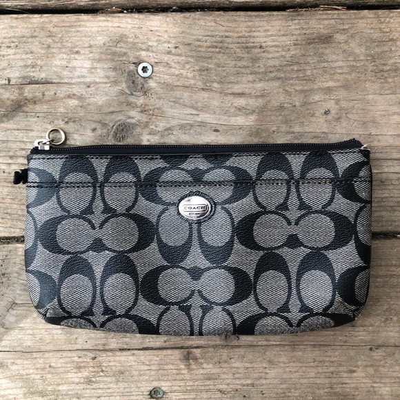 Coach | Bags | Coach Black And Dark Grey Wallet | Poshmark